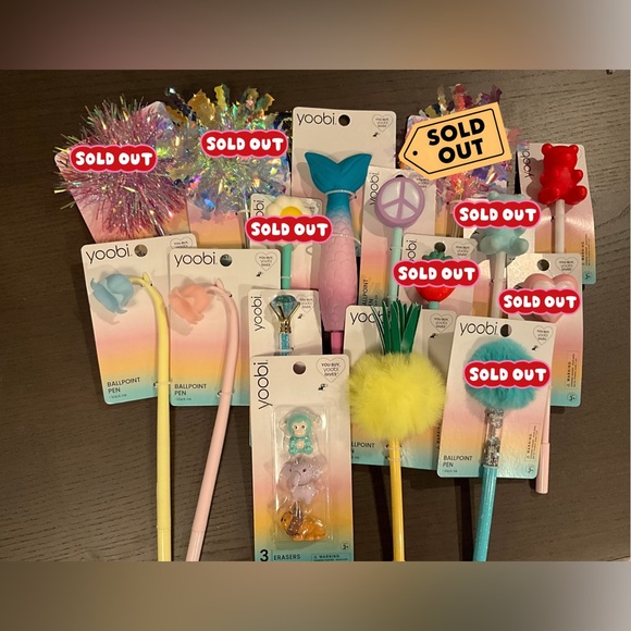 Yoobi | Party Supplies | 4 Yoobi Pens Or Eraser Pack 4 Total Items ...
